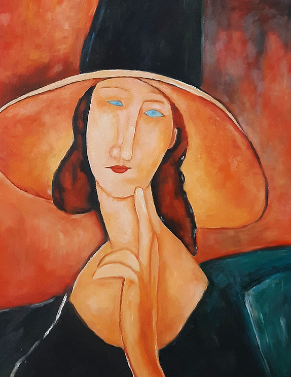 Portret kobiety w kapeluszu - Amedeo Modigliani Portret kobiety w kapeluszu - Amedeo Modigliani